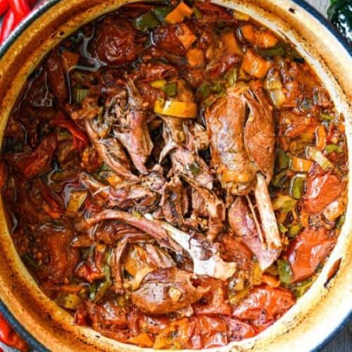 The Best Goose Stew Recipe (Poulet Basquaise) - Wild Game & Fish