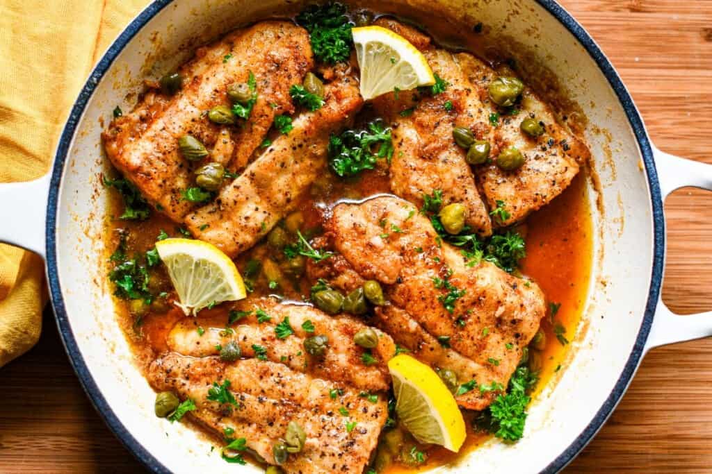 Speckled Trout Fish Piccata Recipe - Wild Game & Fish